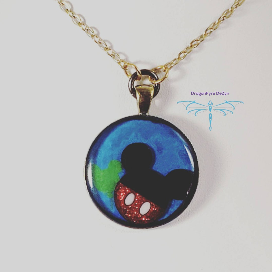 Mickey Pendant, Disney Pendant, Mickey Necklace, Gift for Disney Fan ...