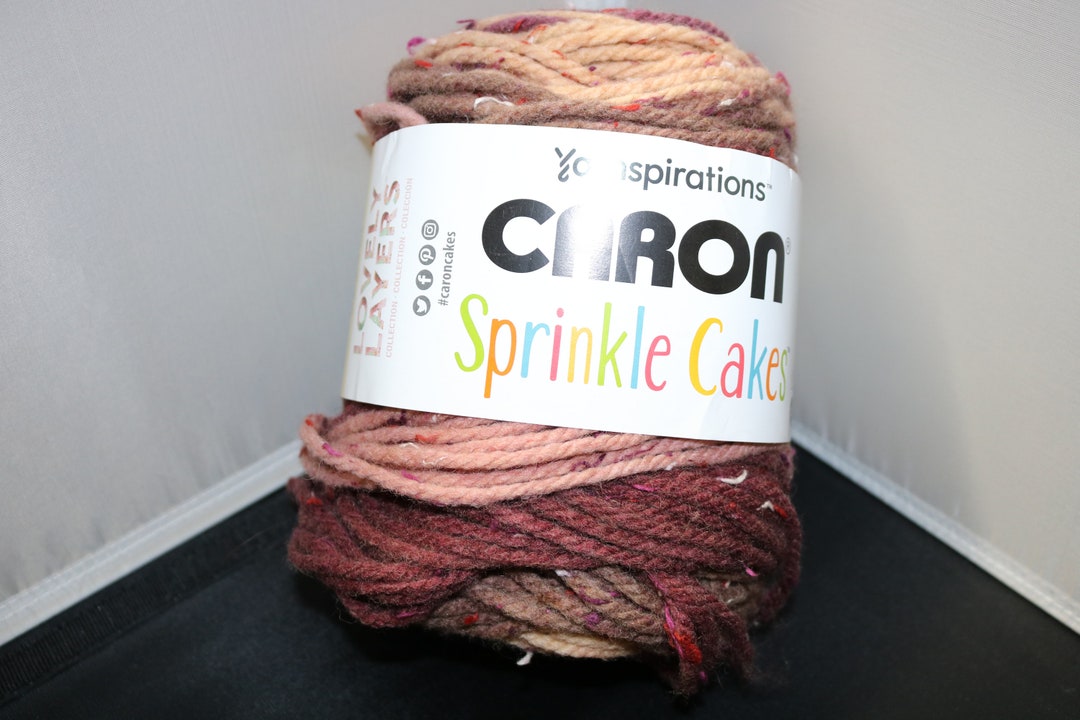 Yarnspirations Caron Sprinkle Cakes, Colorred Velvet, 8oz per Skein ...