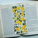 Lemons Bookmark Large Hand-painted Watercolor Laminated Bookmark ...