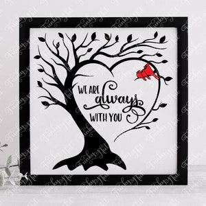 3 Cardinals Memorial Tree SVG, PNG, EPS, We Are Always With You, Heart ...