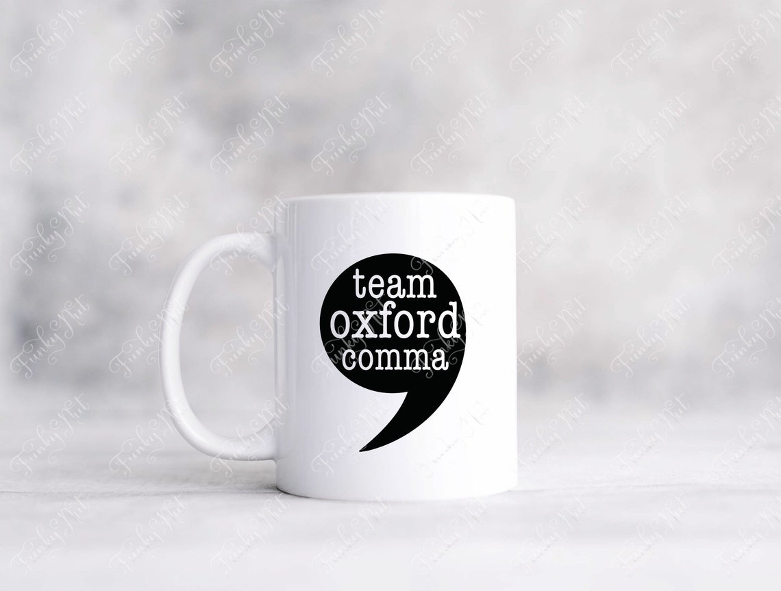 Team Oxford Comma SVG PNG Funny Grammar Punctuation Police - Etsy