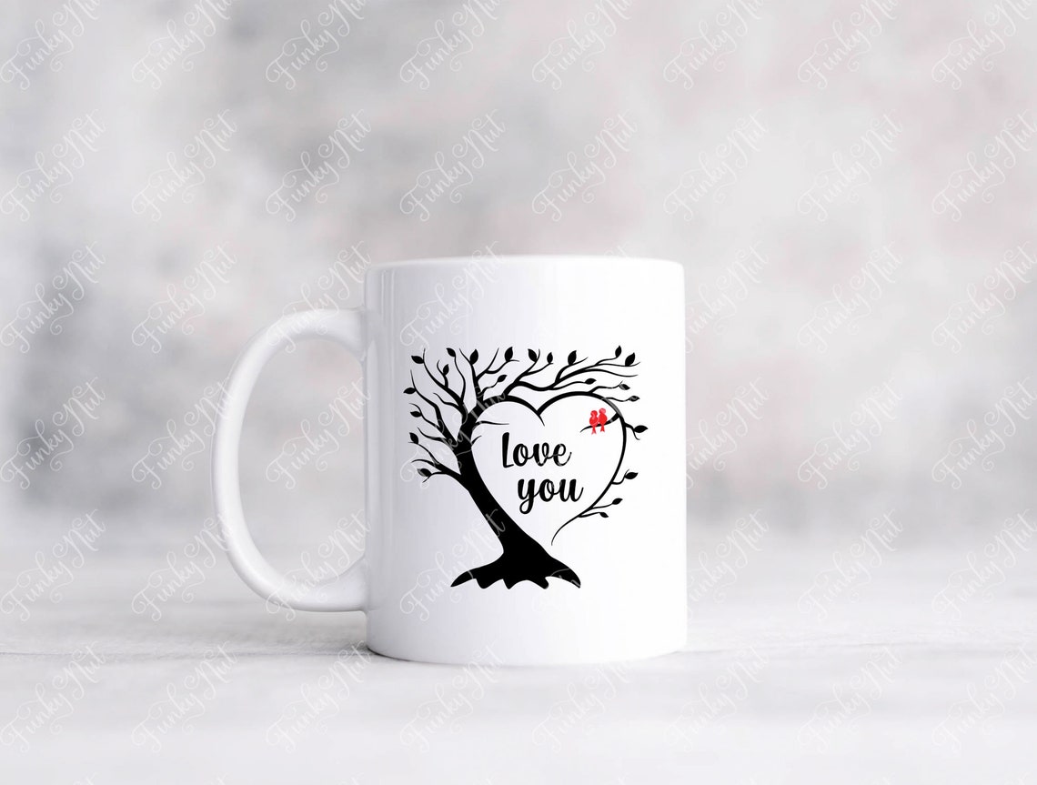 Sweetheart Tree SVG PNG Valentine SVG Love Birds Tree - Etsy