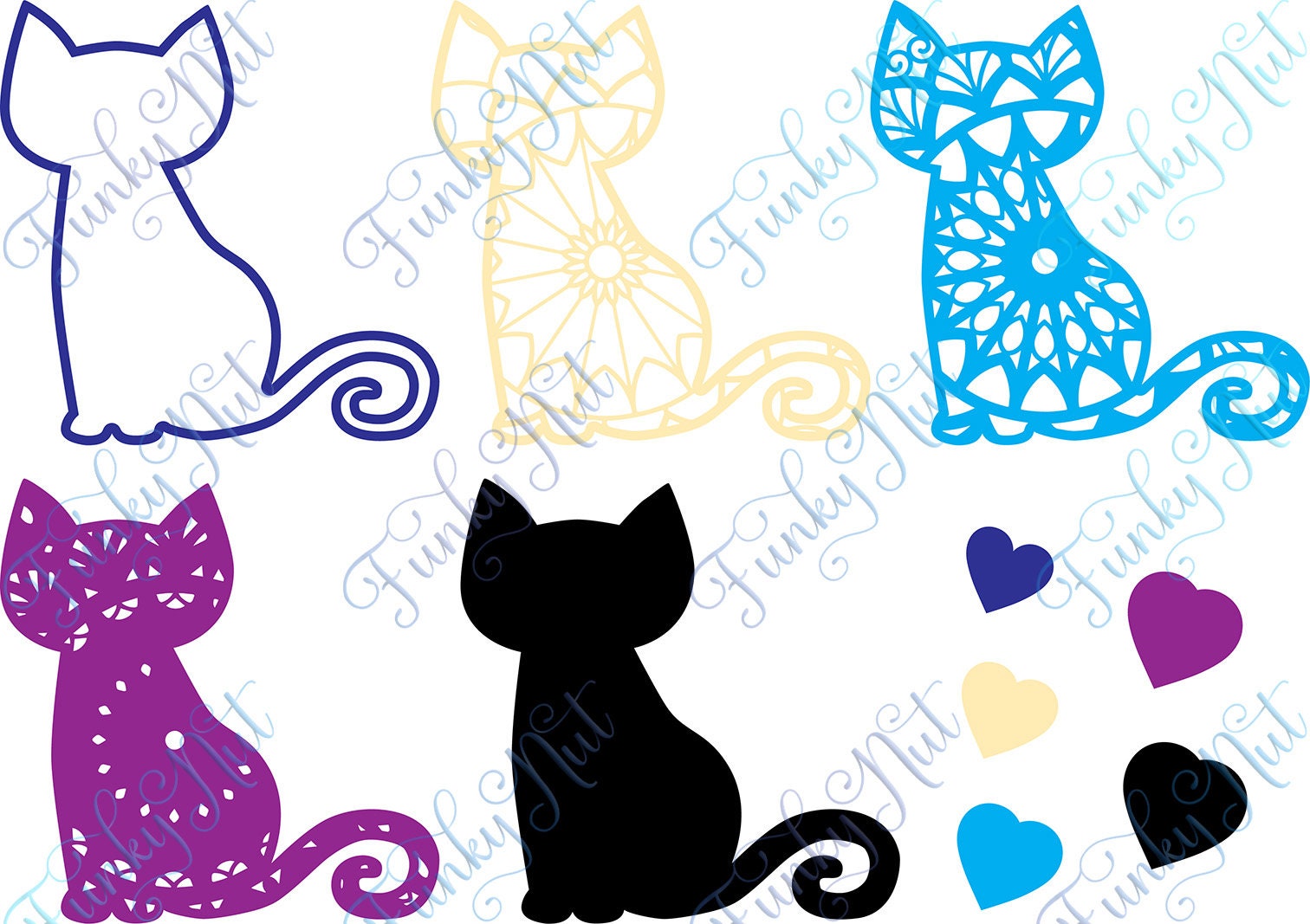 Layered Cat SVG, PNG, EPS, 3D Layered Cat, Layered Cat Mandala, Layered ...