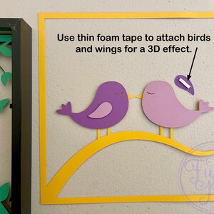 Layered Love Birds Shadow Box SVG, Sweetheart Shadow Box SVG, Cricut ...