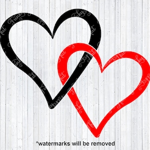 Hearts Intertwined SVG, PNG, Valentine Svg, Sublimation Hearts, HTV ...