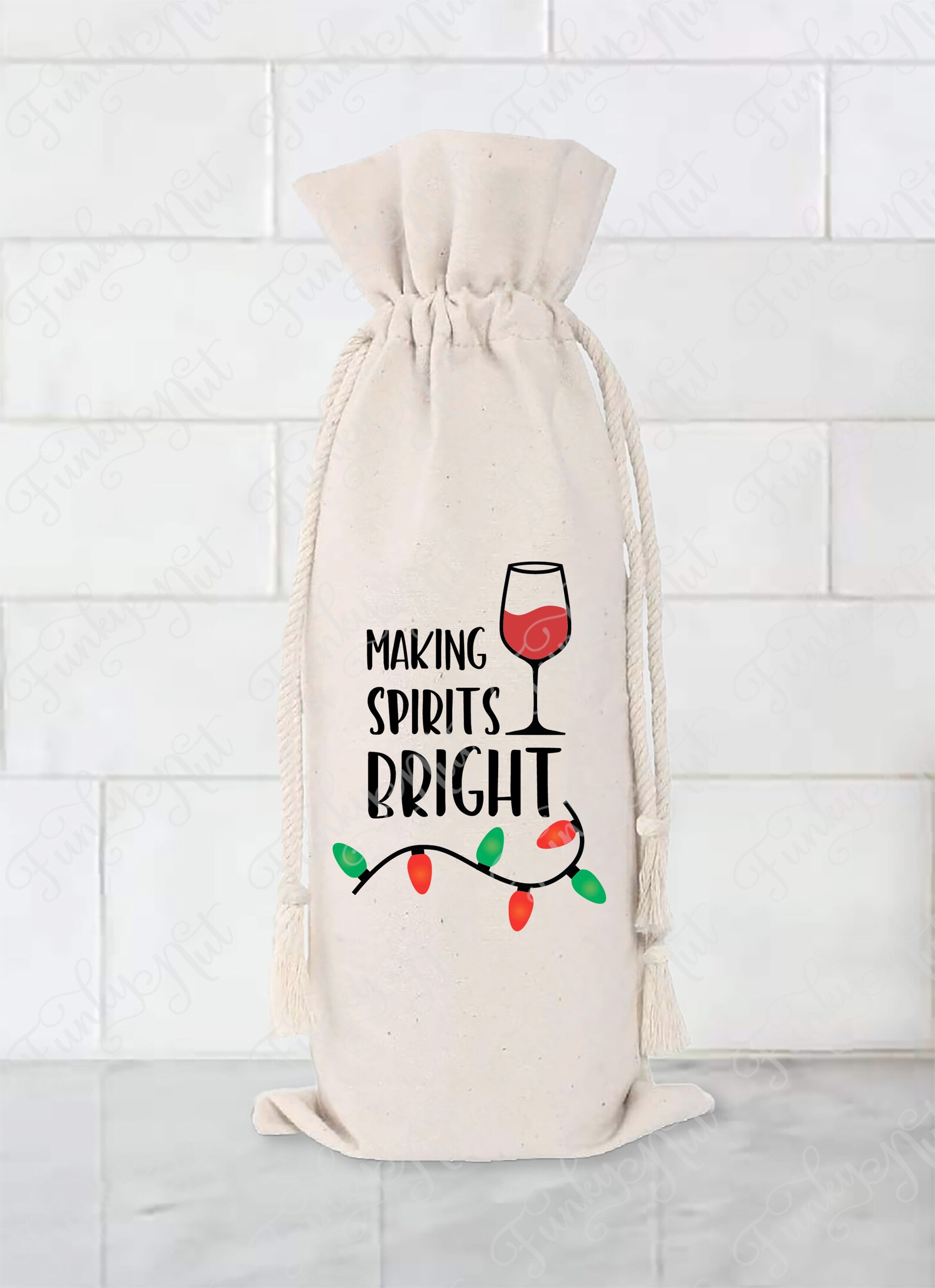 Christmas Wine Bag Bundle Svg Png Cricut Christmas Wine Etsy
