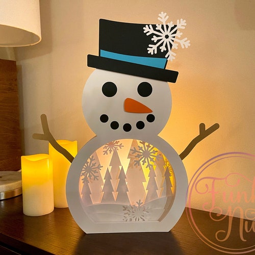 Papercraft 3D Snowman PDF SVG Template Christmas Snowman for - Etsy Canada