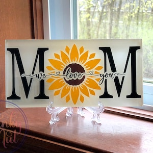 Sunflower Mom Tile Bundle, Set of 4, SVG, PNG, Mother's Day Gift, 4x8 ...