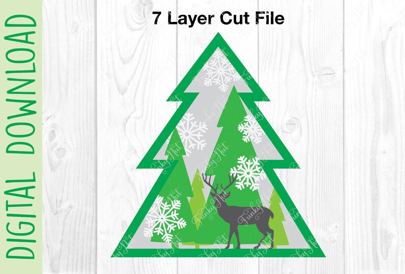Layered Tree SVG PNG EPS 3D Luminary Christmas Tree - Etsy