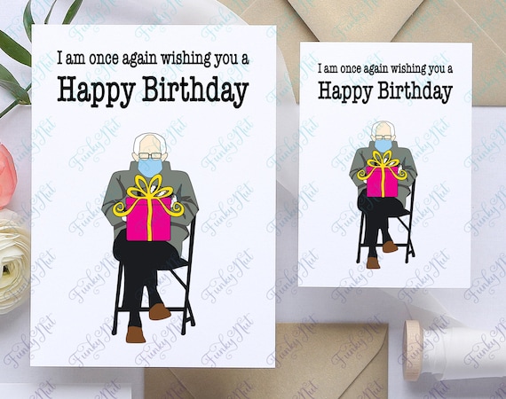 Bernie Birthday Card Printable Card Instant Download JPG - Etsy