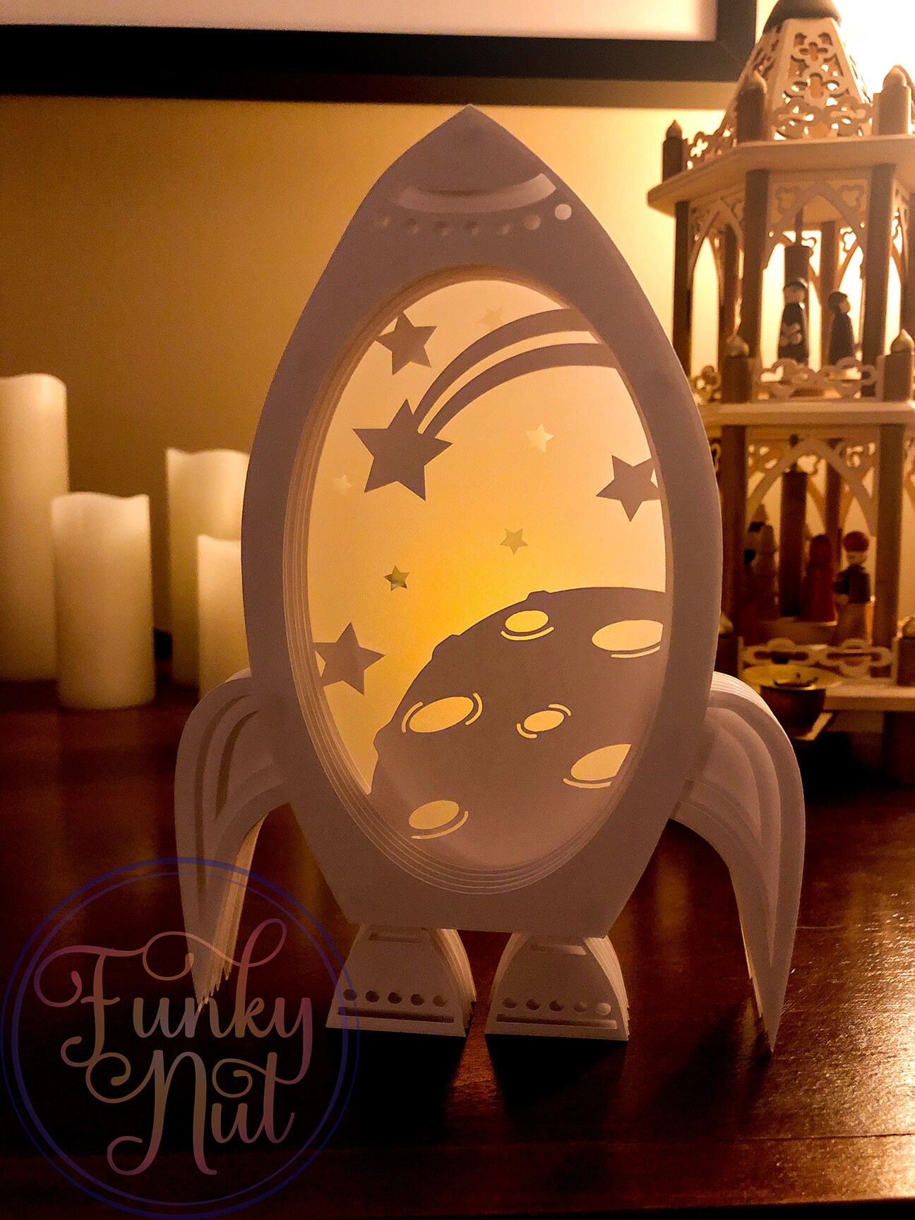 Layered Rocket SVG PNG EPS 3D Rocket Svg Rocket Luminary - Etsy UK