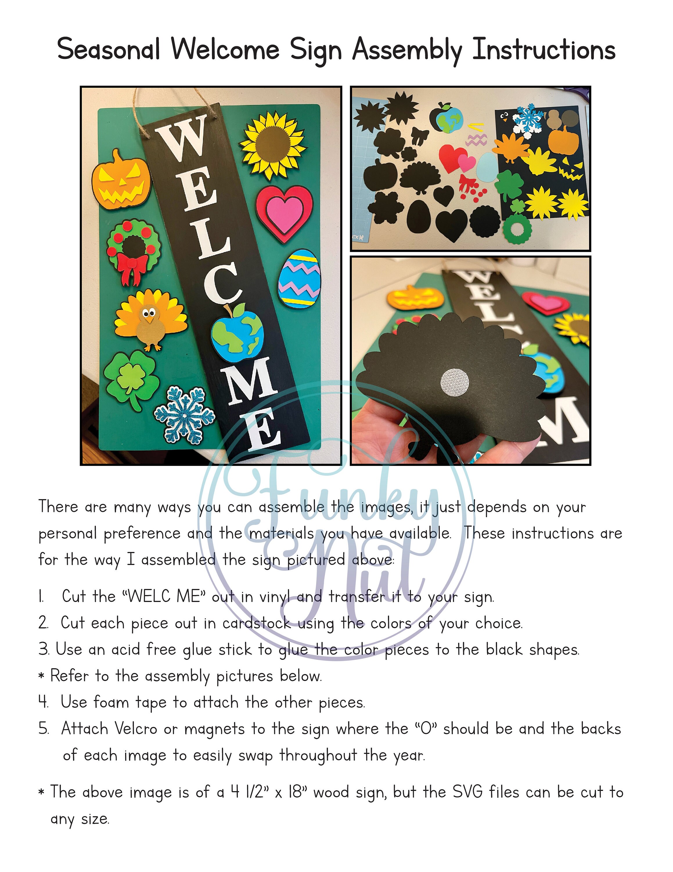 Interchangeable Welcome Sign SVG Changeable Holidays and - Etsy