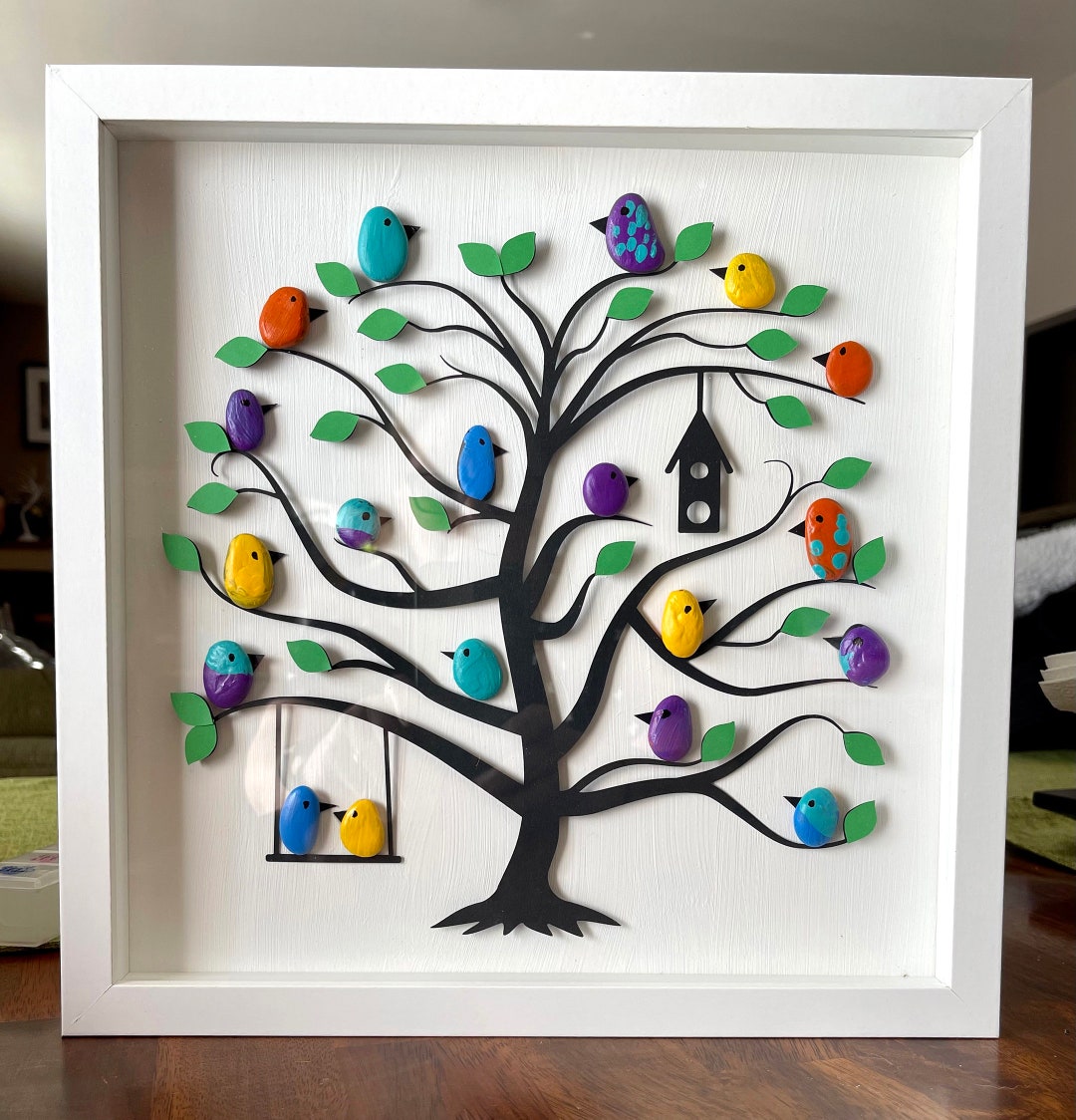 Family Tree SVG, Digital Download, Family Tree, Birds in Tree Pebble ...