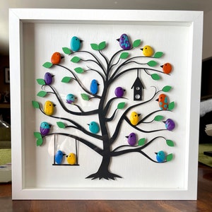 Family Tree SVG, Digital Download, Family Tree, Birds in Tree Pebble ...