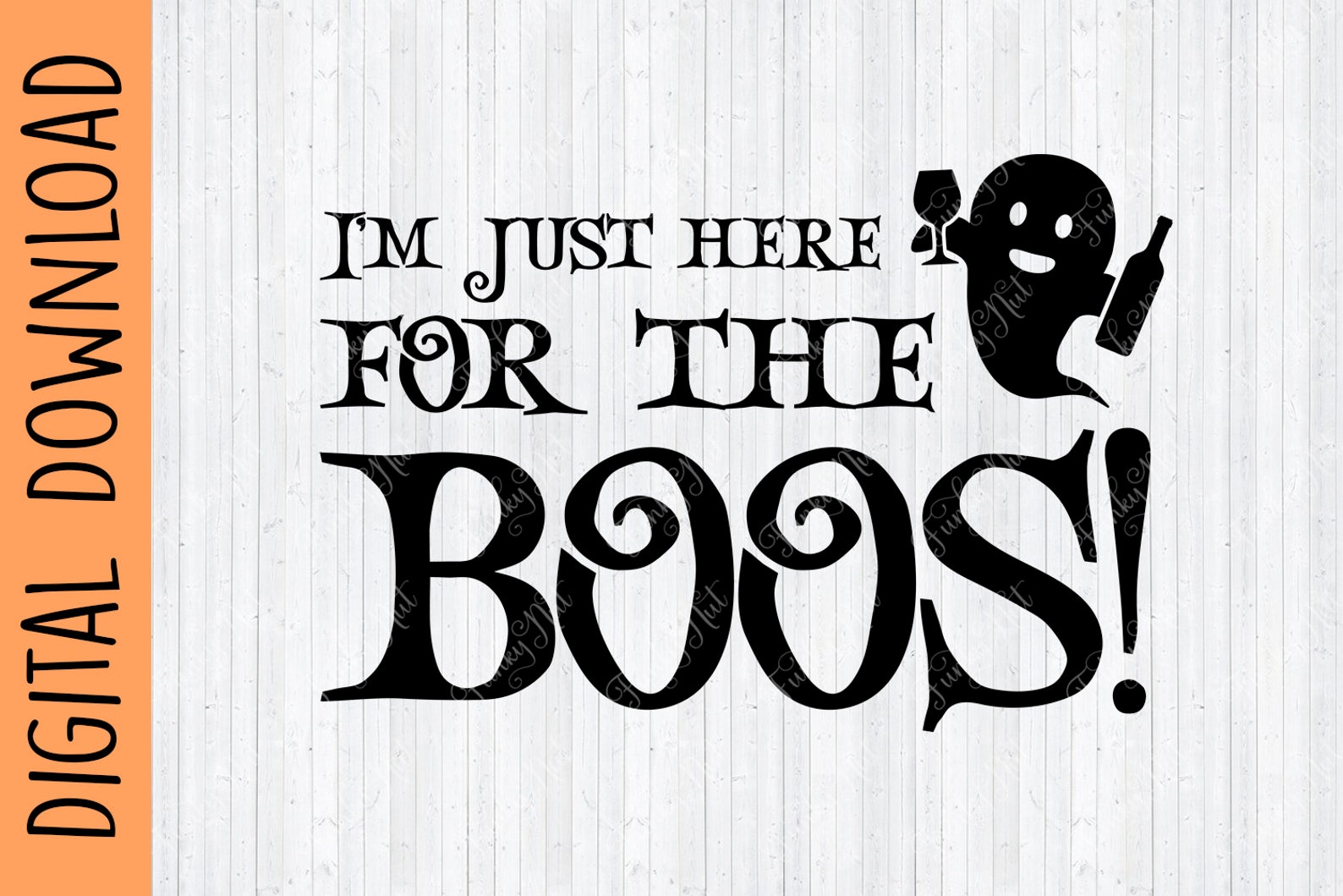 I'm Just Here for the Boos SVG PNG EPS Funny Halloween - Etsy