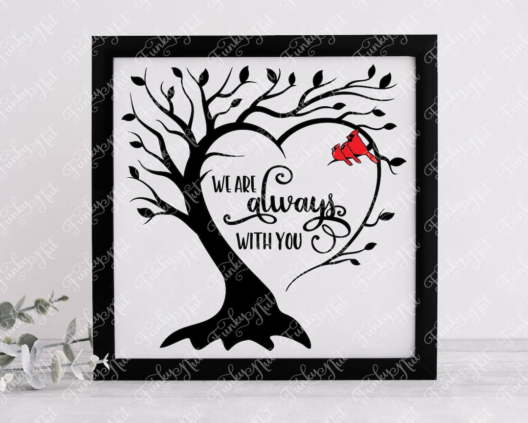 3 Cardinals Memorial Tree SVG, PNG, EPS, We Are Always With You, Heart ...