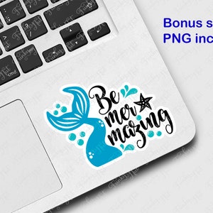 Be Mermazing SVG, PNG, Summer Mermaid SVG, Mermaid Design Digital ...