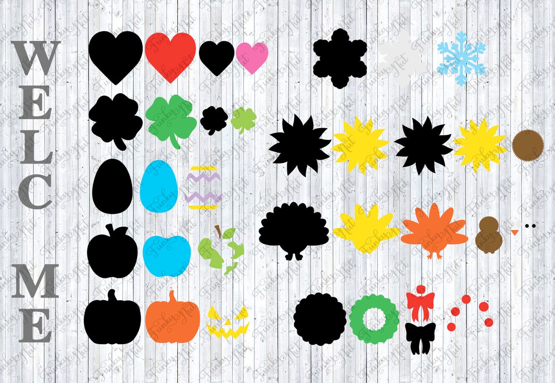 Interchangeable Welcome Sign SVG Changeable Holidays and - Etsy