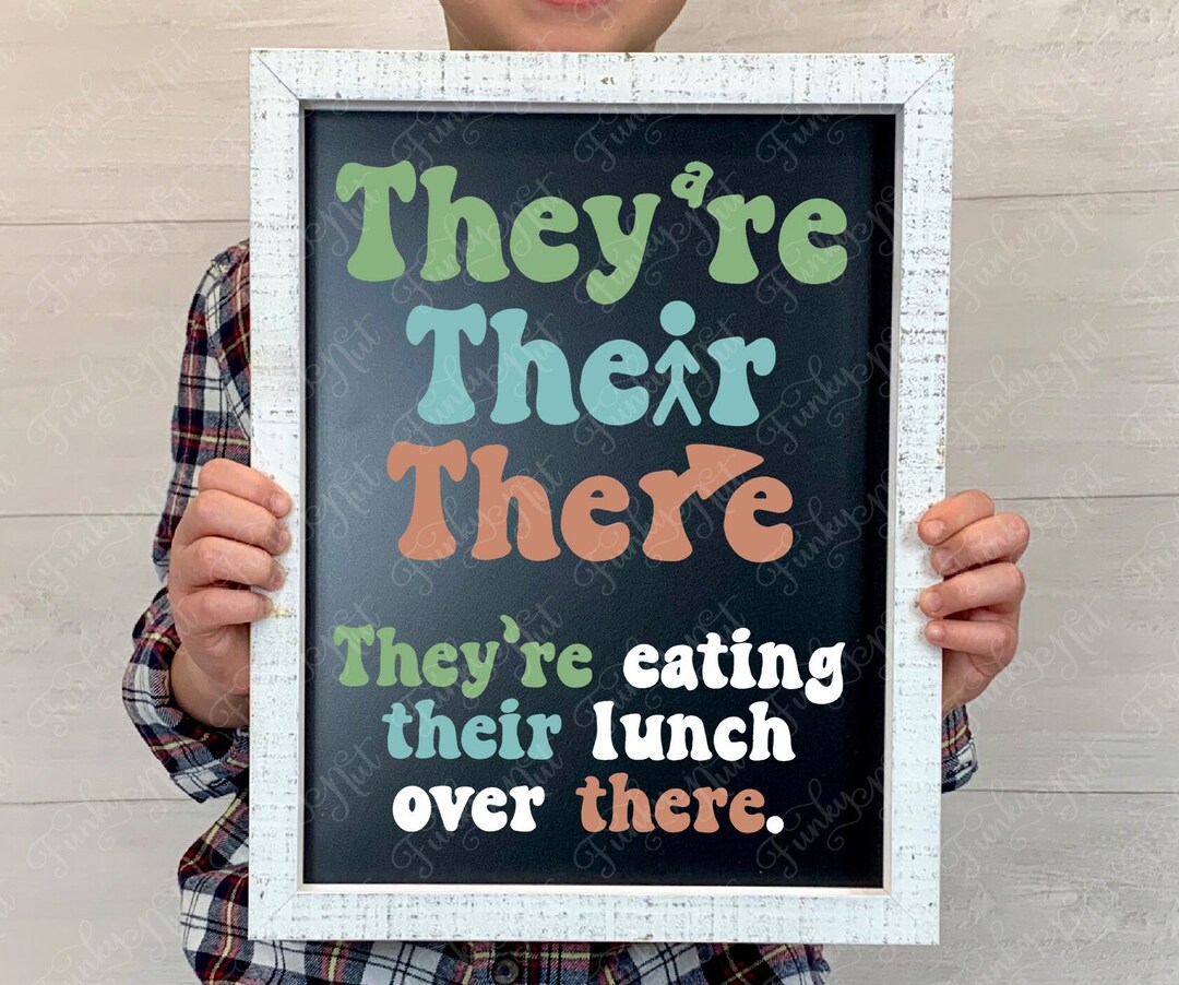 There Their They're SVG, PNG, Printable Sticker, Printable Art, Cricut ...