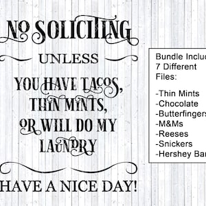 No Soliciting Bundle, Porch Sign Bundle, SVG, PNG, EPS, Funny Porch ...
