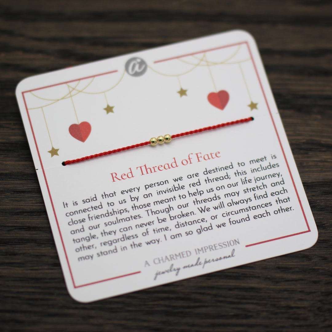 Red String of Fate Bracelet Sterling Silver 14k Gold Filled Beads Red ...