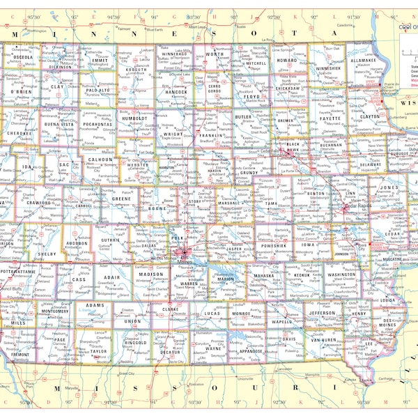 Iowa Poster - Etsy