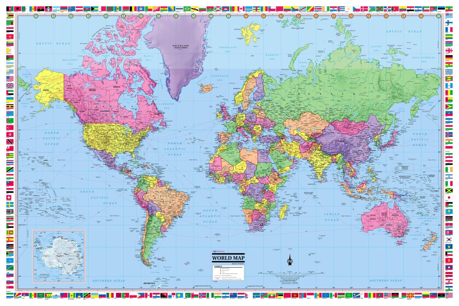 Large World Map Canvas World Map Photo World Map Print Set World Map ...