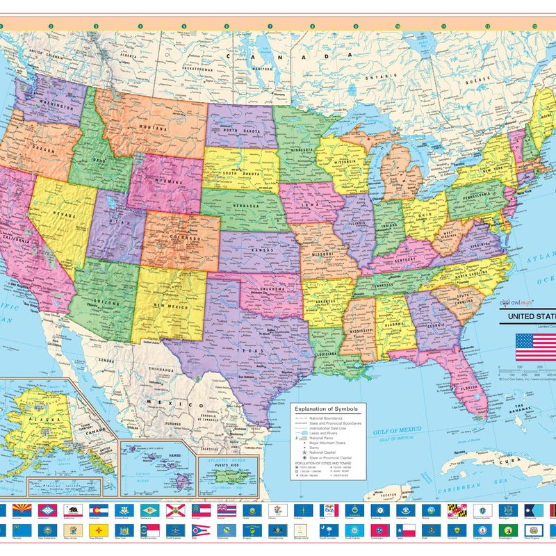 Usa Map Poster - Etsy