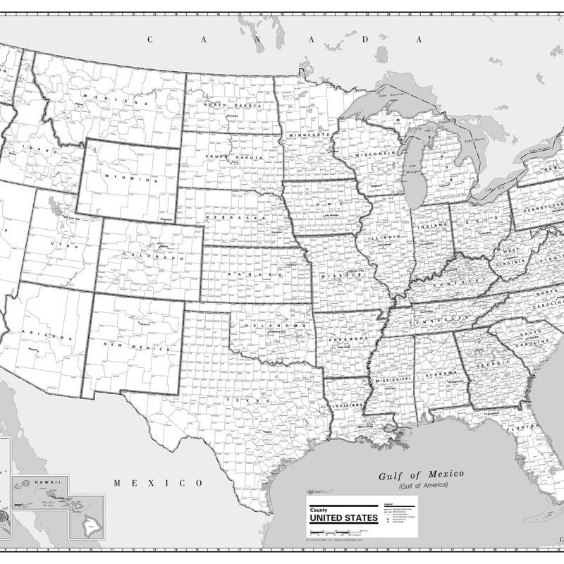 Rolled Map of Usa - Etsy