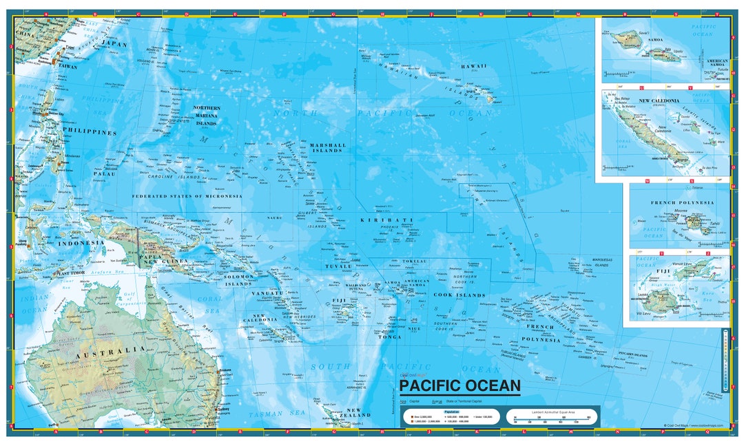 Pacific Ocean Map With Islands