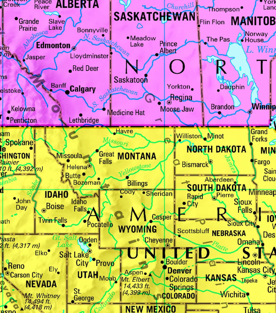 WORLD Wall Map Poster Rolled Paper or Laminated - Etsy