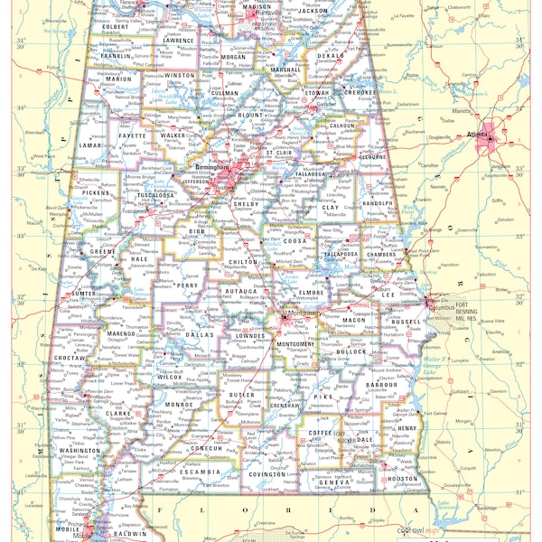 Alabama Poster - Etsy