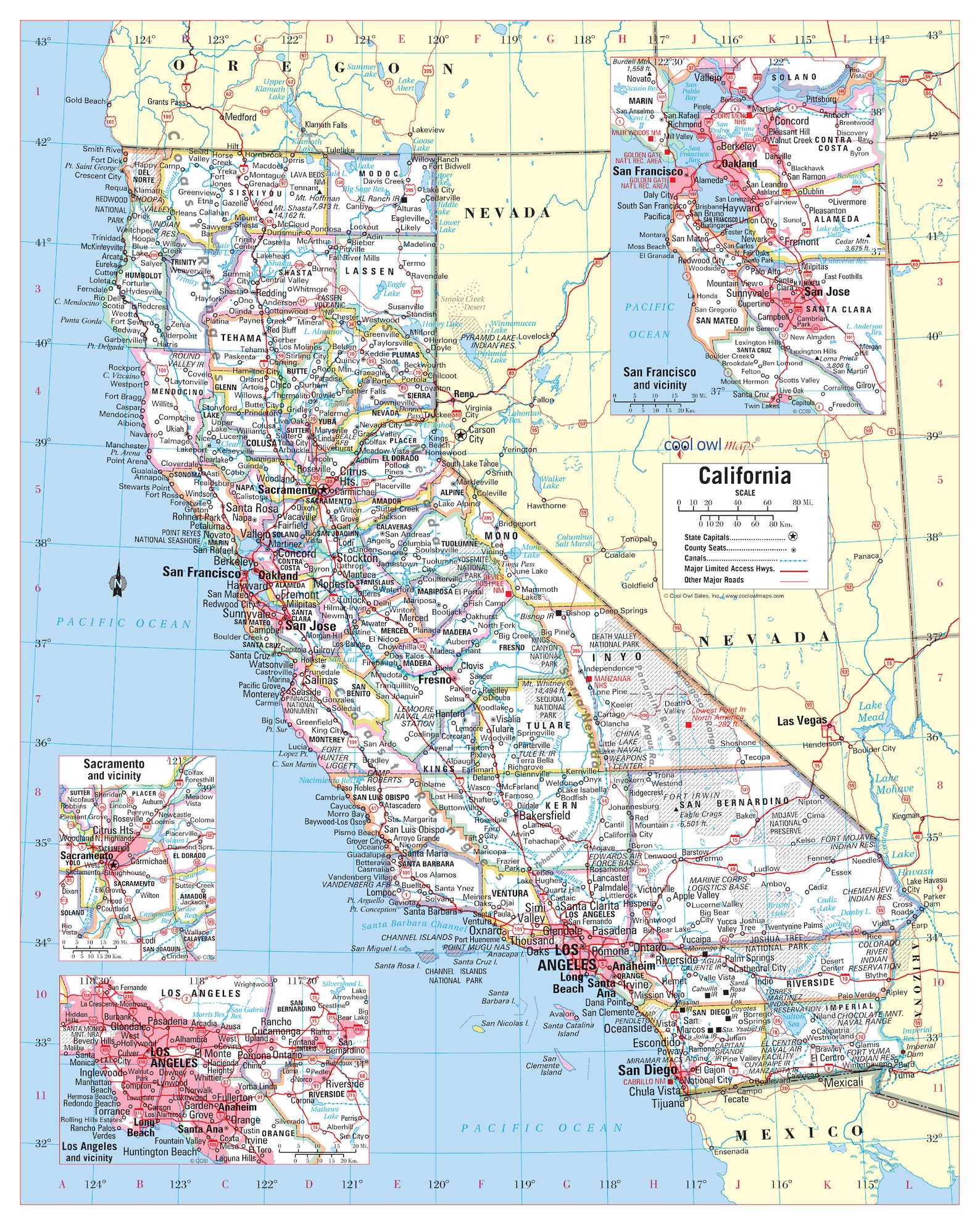 California State Wall Map Large Print Poster - 24"x30" - Etsy