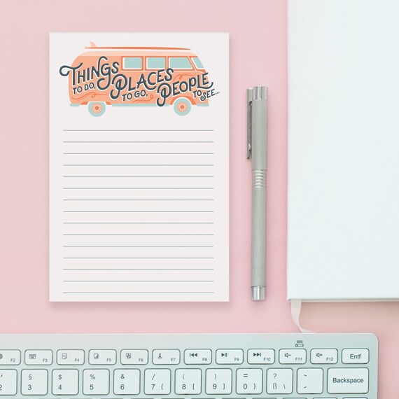 Retro Bus Notepad | Etsy
