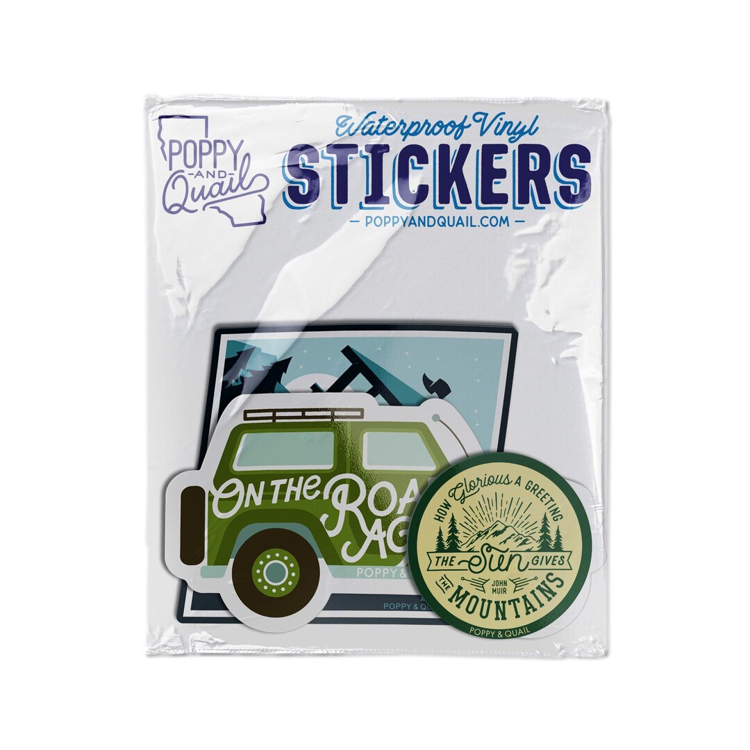 Backroads Sticker Pack | Waterproof Vinyl Stickers - Etsy