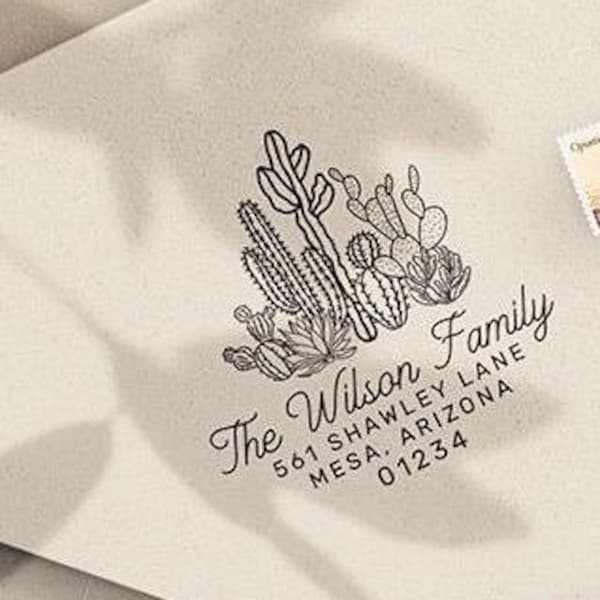 Western Address Stamp - Etsy