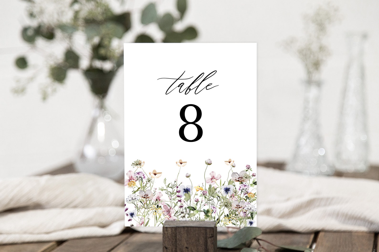 Wildflower Table Numbers Template, Cottage Garden Table Numbers, Garden ...