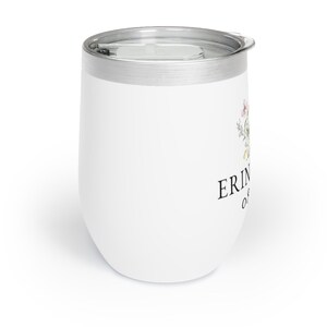 Personalized Wildflower Bride Groom Wedding Date Wine Tumbler, Custom ...