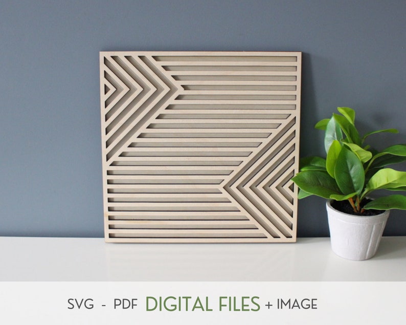 SVG Geometric Line Art Laser Cut File for Glowforge Geometric | Etsy