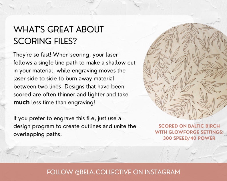 SCORING Olive Branch Round for Glowforge Laser Cutting, SVG File Single ...