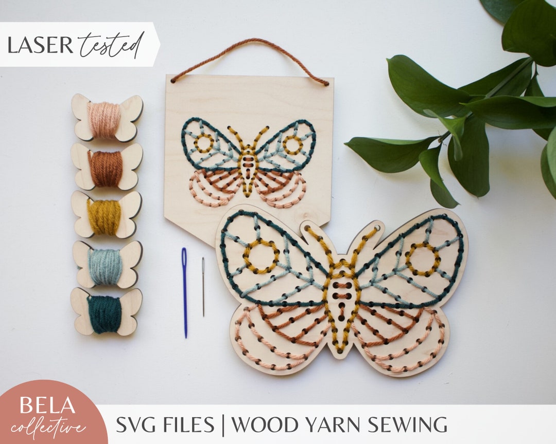SVG Moth Yarn Sewing Pattern for Laser Cutting My First - Etsy