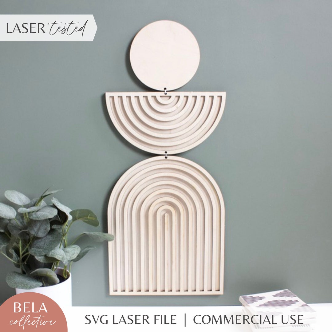 SVG Arch Wall Art Hanging | Laser Cut File for Glowforge | Geometric ...