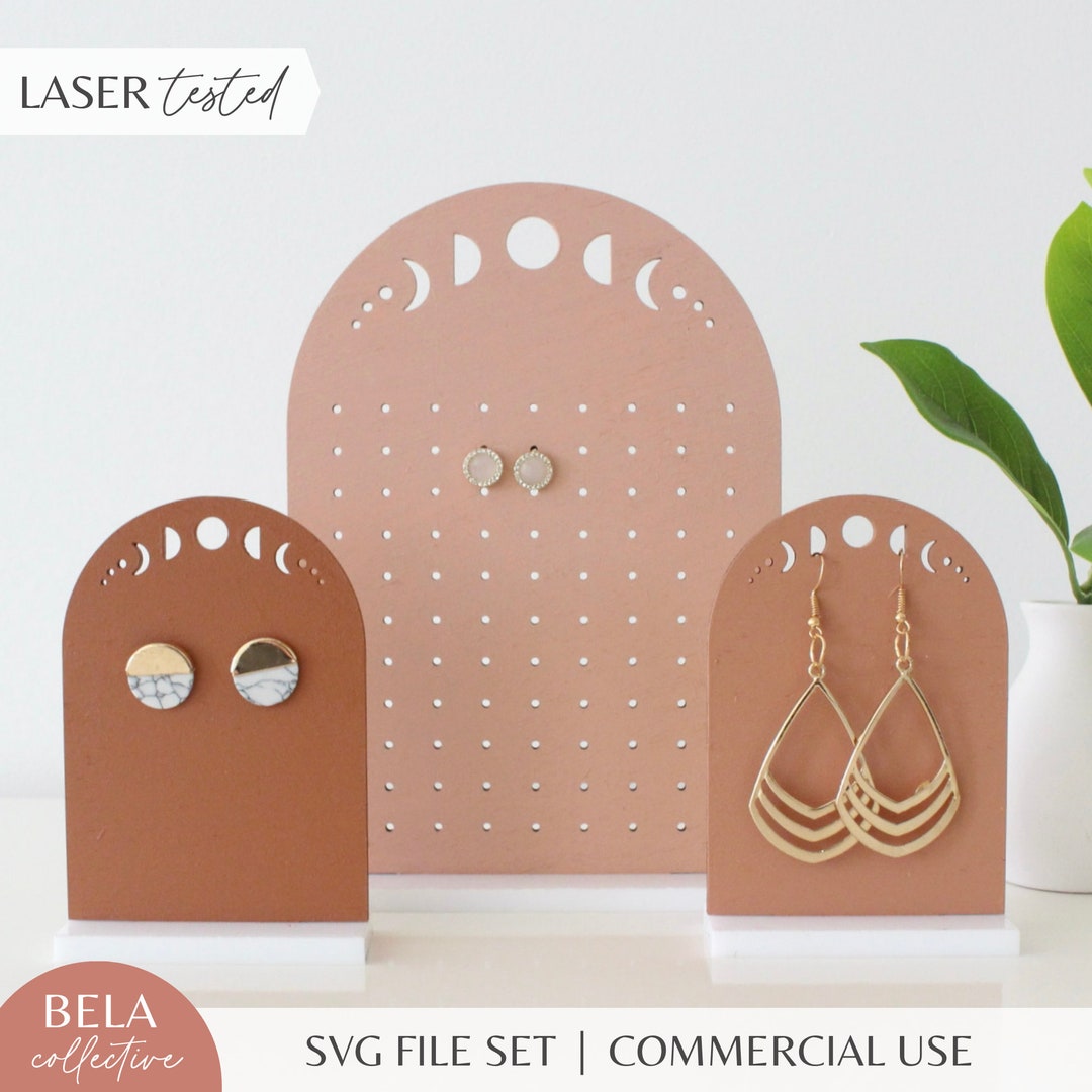 Celestial Arch Earring Stand SVG Laser Cut File for Glowforge, Beginner ...