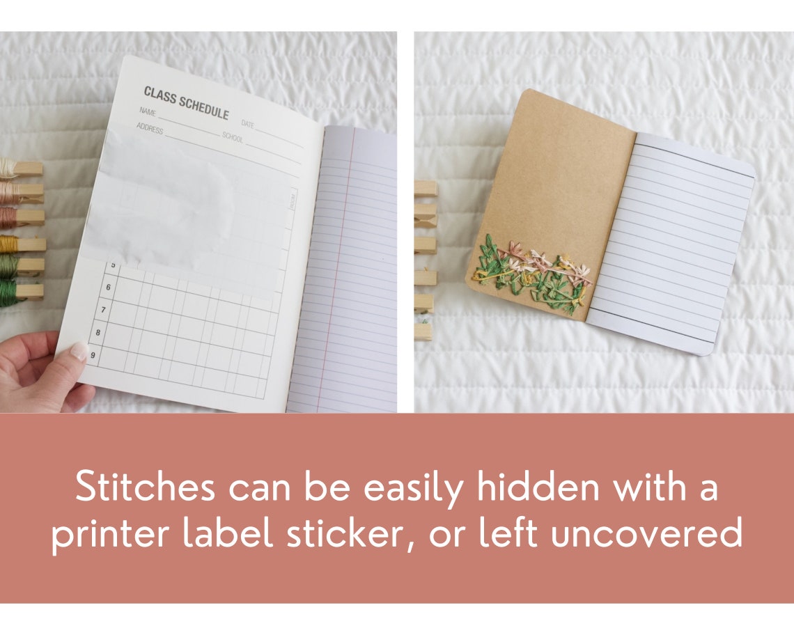 SVG Floral Notebook Embroidery Pattern for Laser Cutting | Modern DIY ...