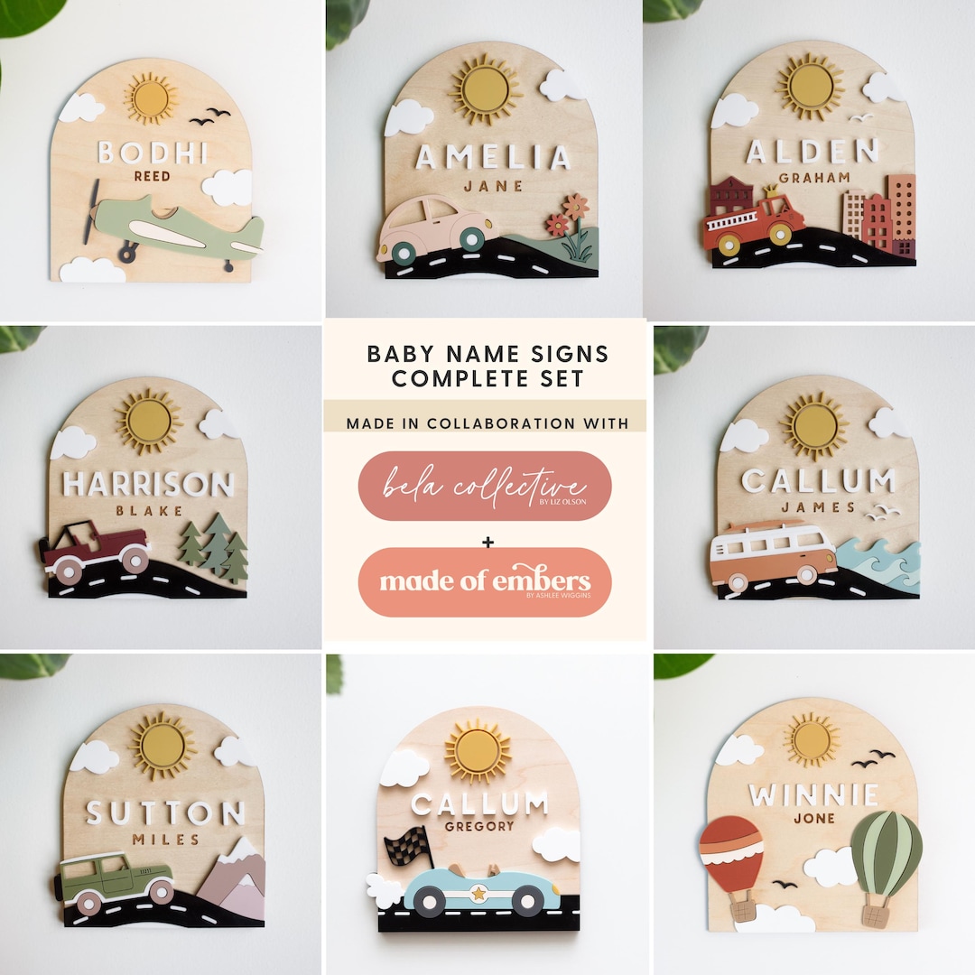 SVG Adventure Set of SVG Name Signs | Acrylic Cut File for Laser ...