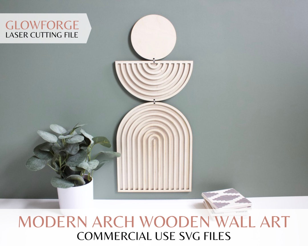 SVG Arch Wall Art Hanging Laser Cut File for Glowforge Geometric Modern ...