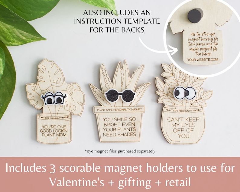 Sunglasses SVG Files Plant Personality Magnet Set Glowforge - Etsy