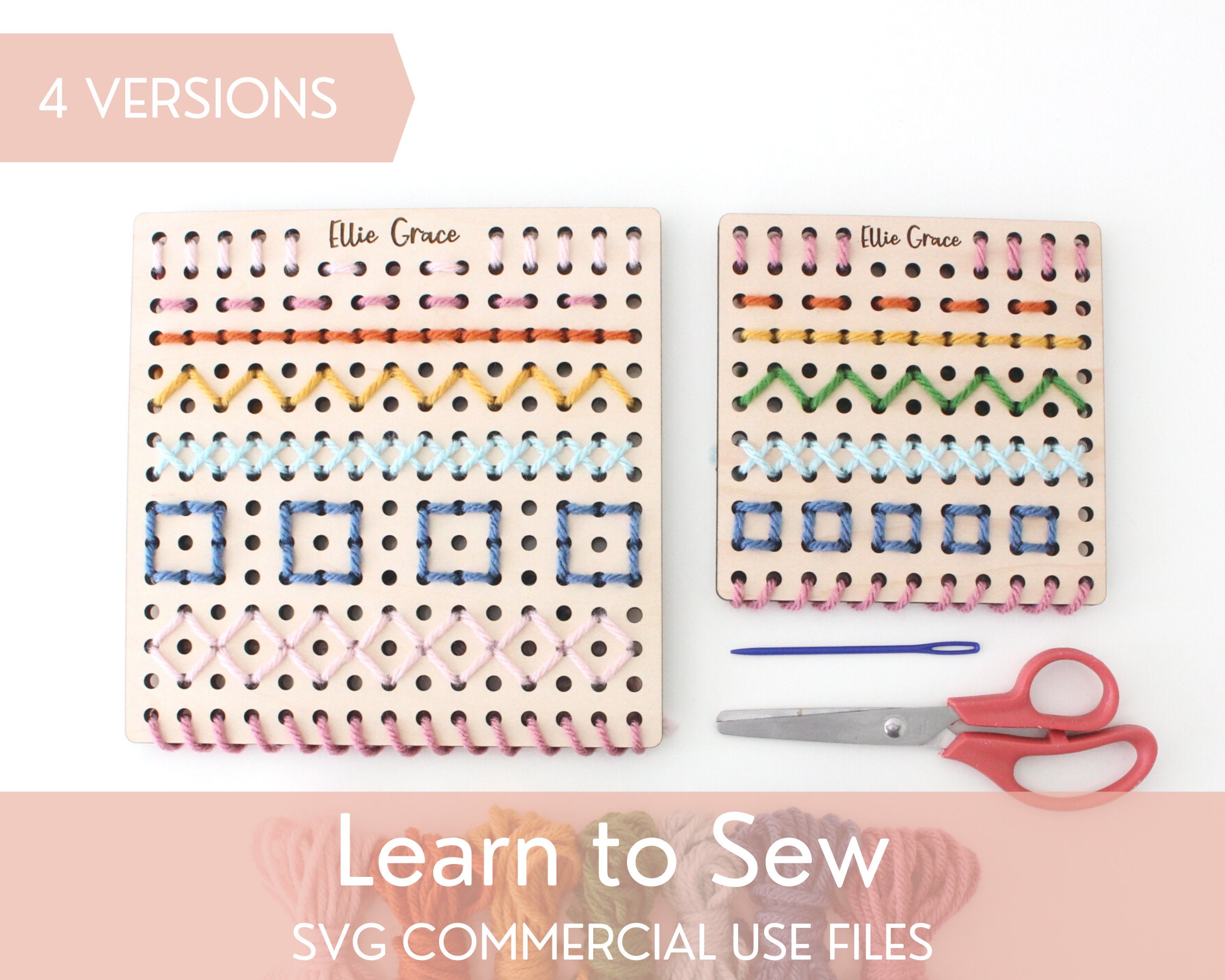 SVG Yarn Sewing Bundle for Laser Cutting My First Embroidery - Etsy