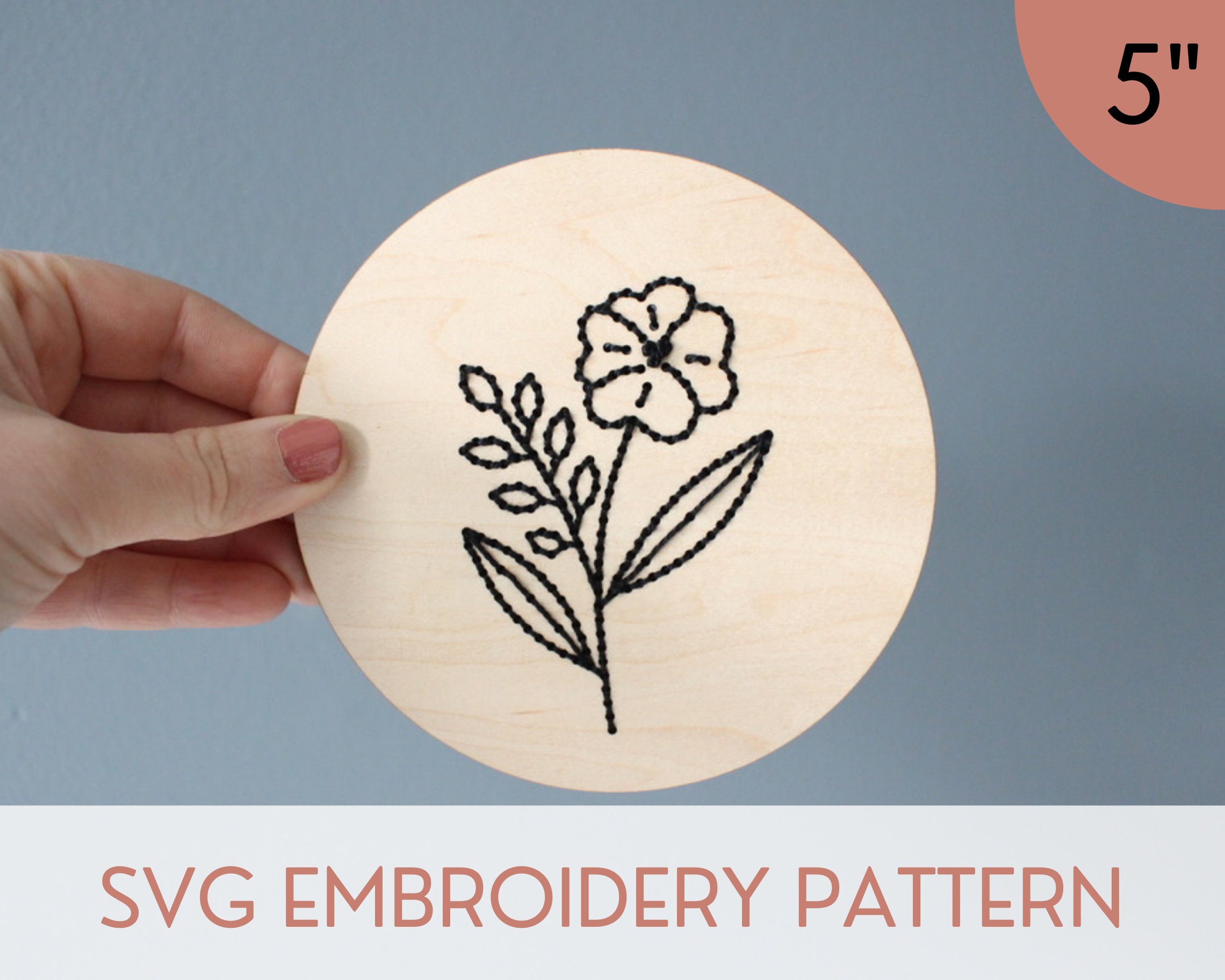 SVG Floral Embroidery Pattern for Laser Cutting 2 Wooden - Etsy