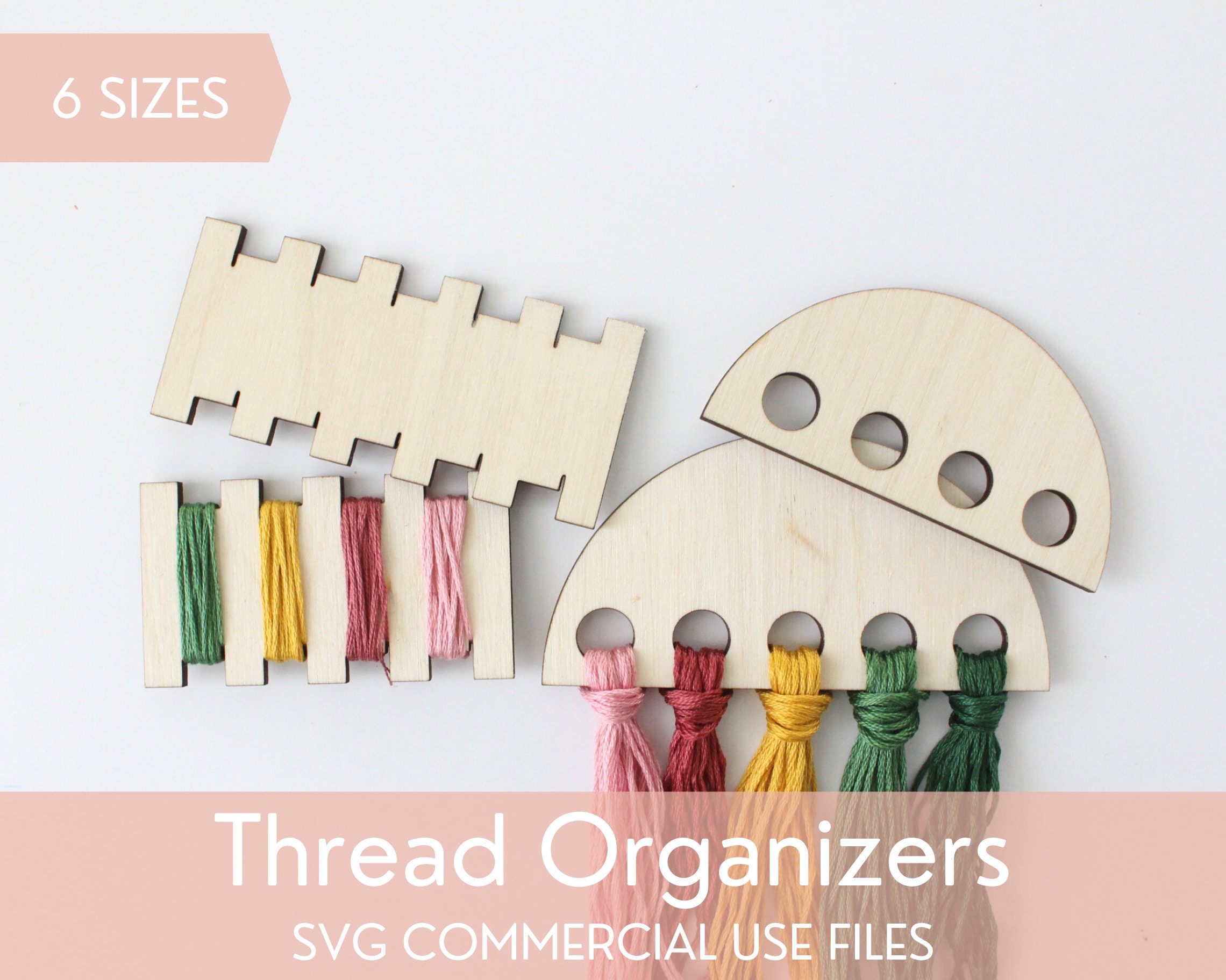 SVG Embroidery Thread Organizer Set for Laser Cutting - Etsy